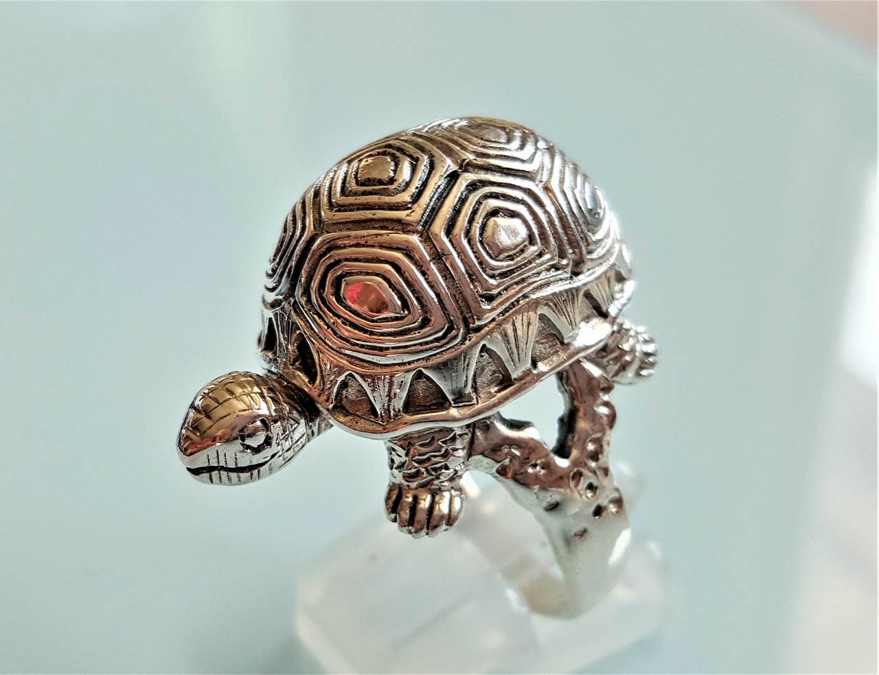 Turtle Ring STERLING SILVER 925 Tortoise Sea Turtle Ocean | Etsy