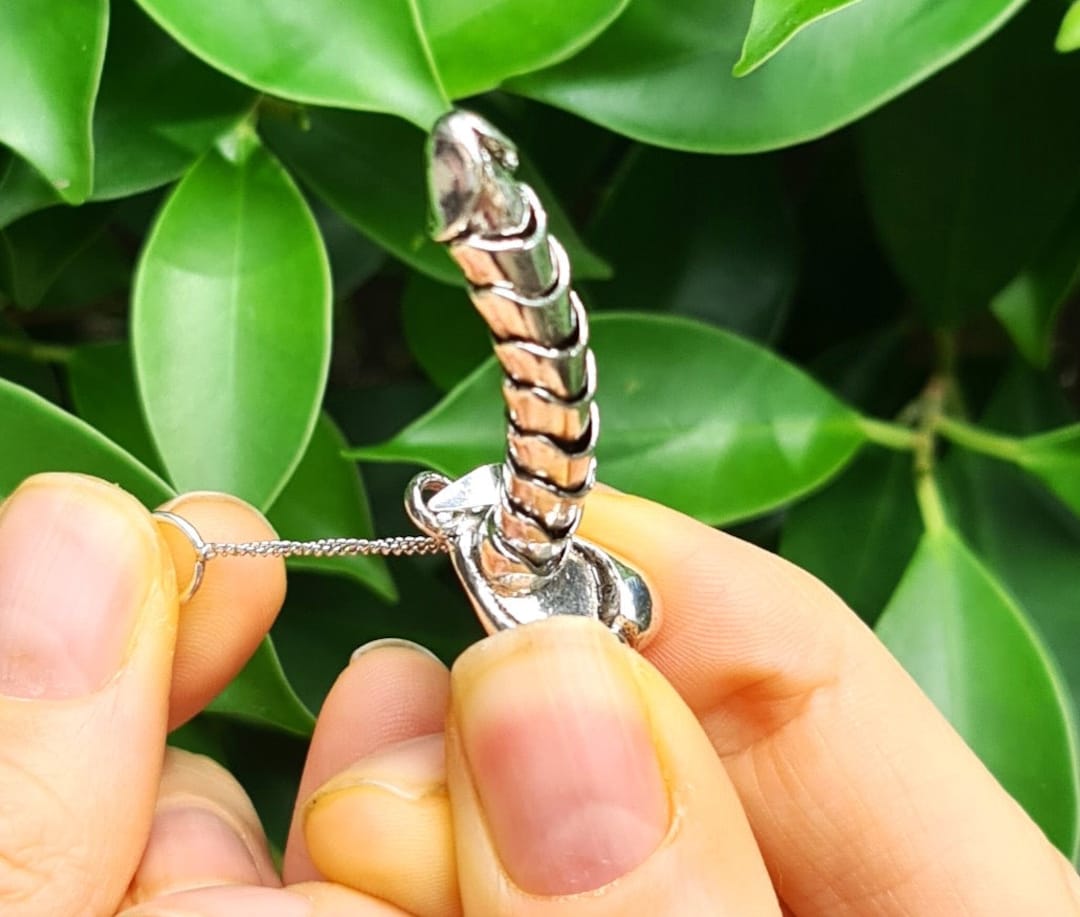 Penis Pendant Sterling Silver 925 Erotic Erectable Phallus Unisex ...