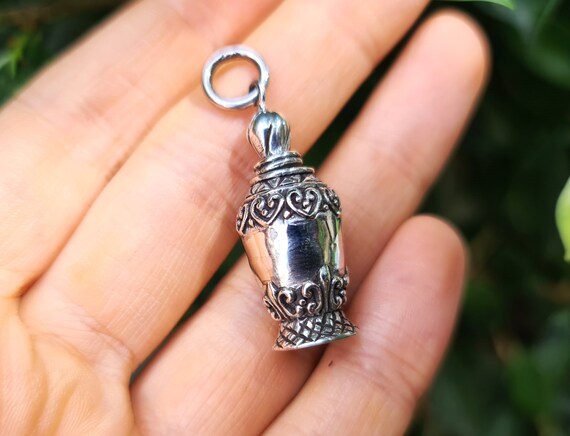 Perfume Bottle Pendant Sterling Silver 925 Locket Fragrance - Etsy