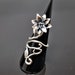 Flower Ring STERLING SILVER 925 Floral Exclusive Design Long - Etsy