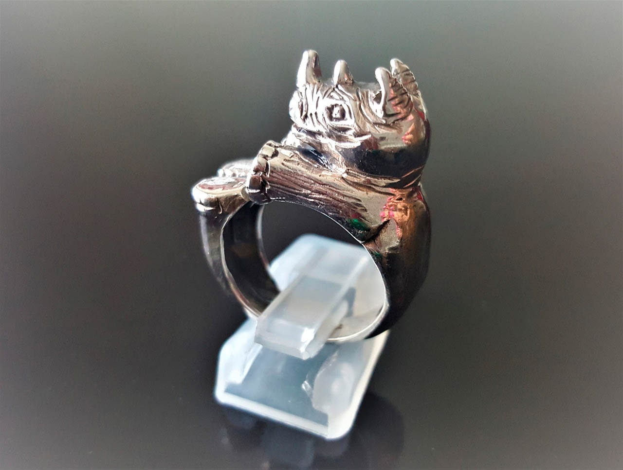 Rhinoceros Ring STERLING SILVER 925 Cute Rhino Ring Totem | Etsy