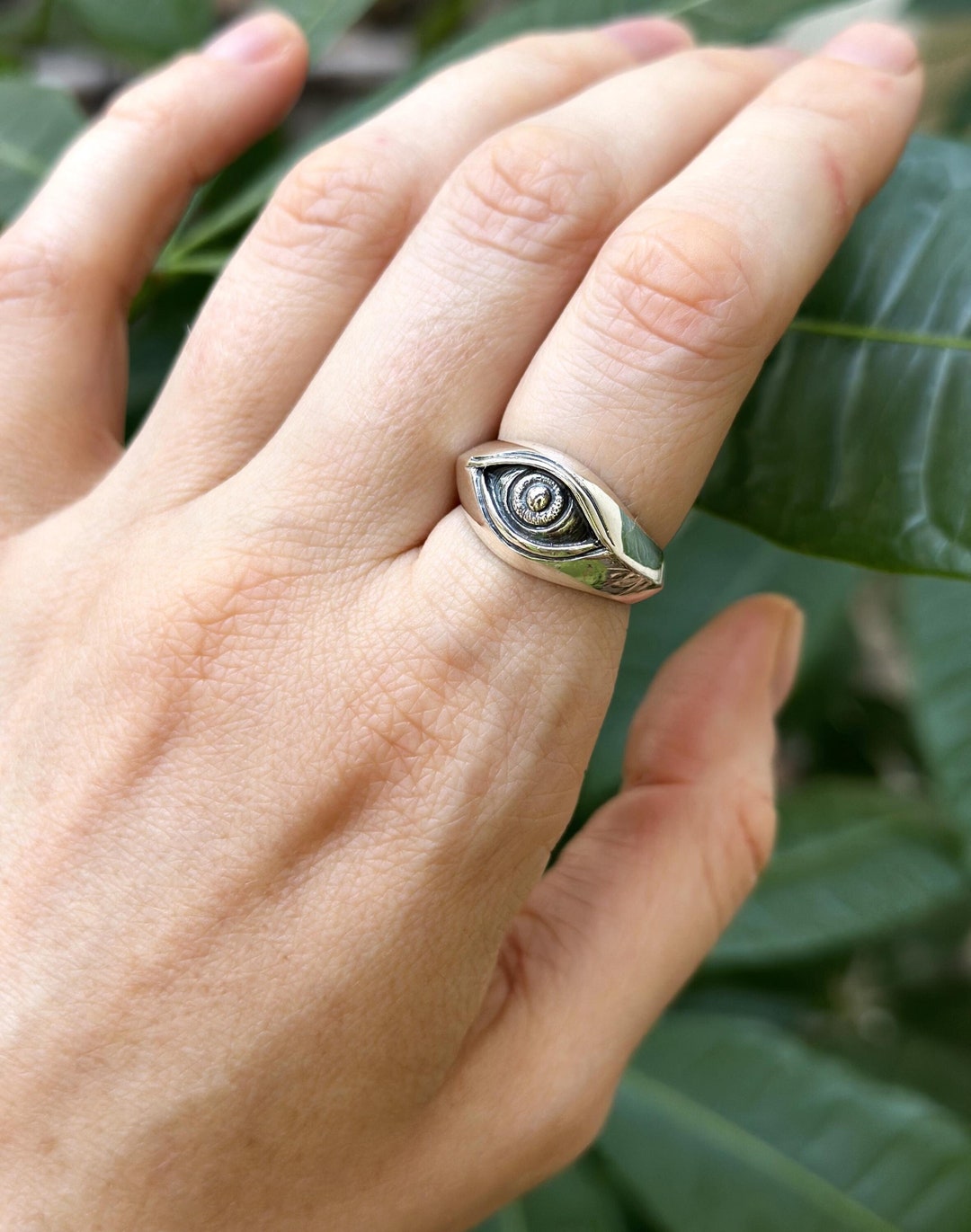 All Seeing Eye Ring STERLING SILVER 925 Eye of Providence Evil Eye Protection Amulet Ancient ...