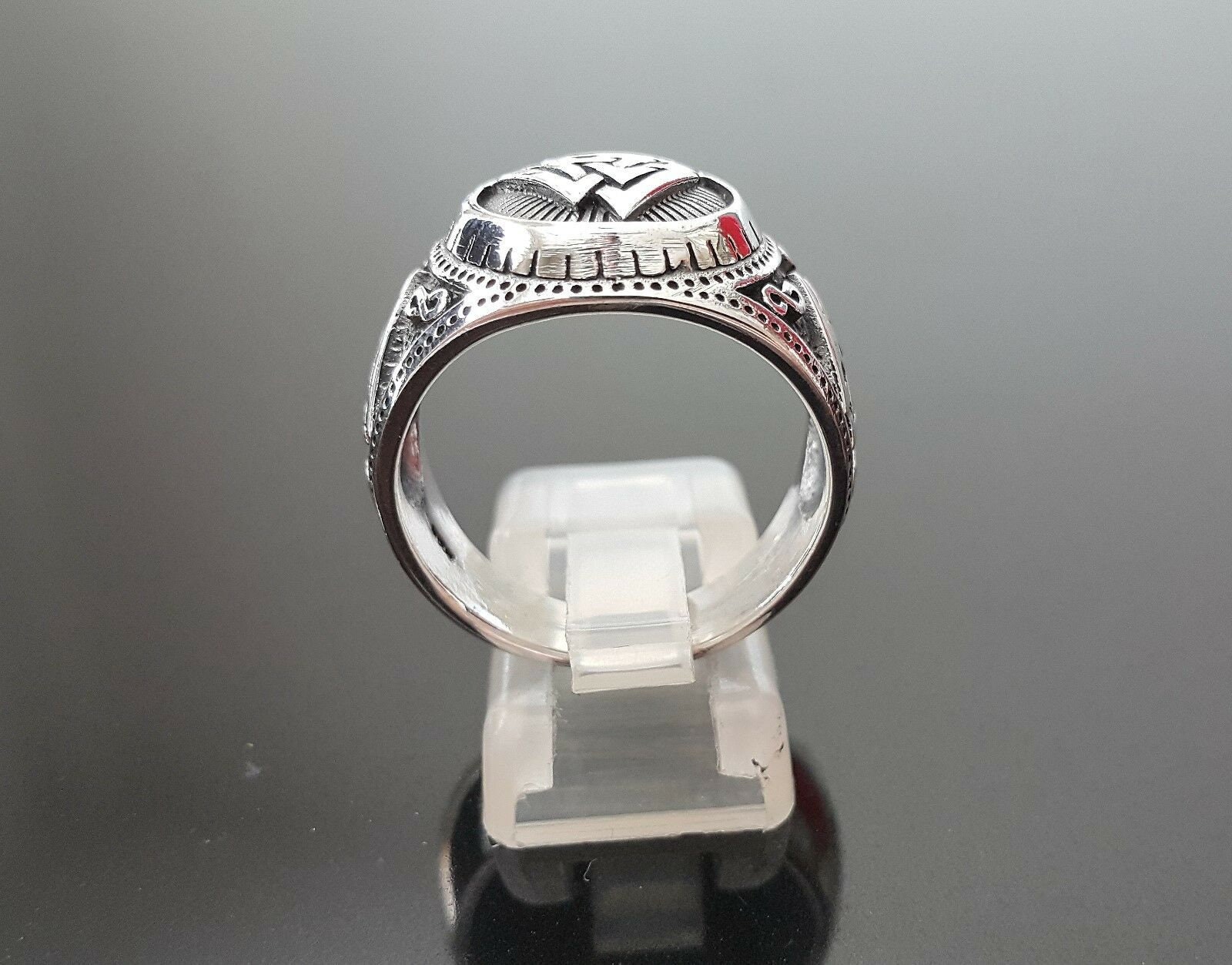 Valknut Ring STERLING SILVER 925 Viking Runic Odin Sacred | Etsy