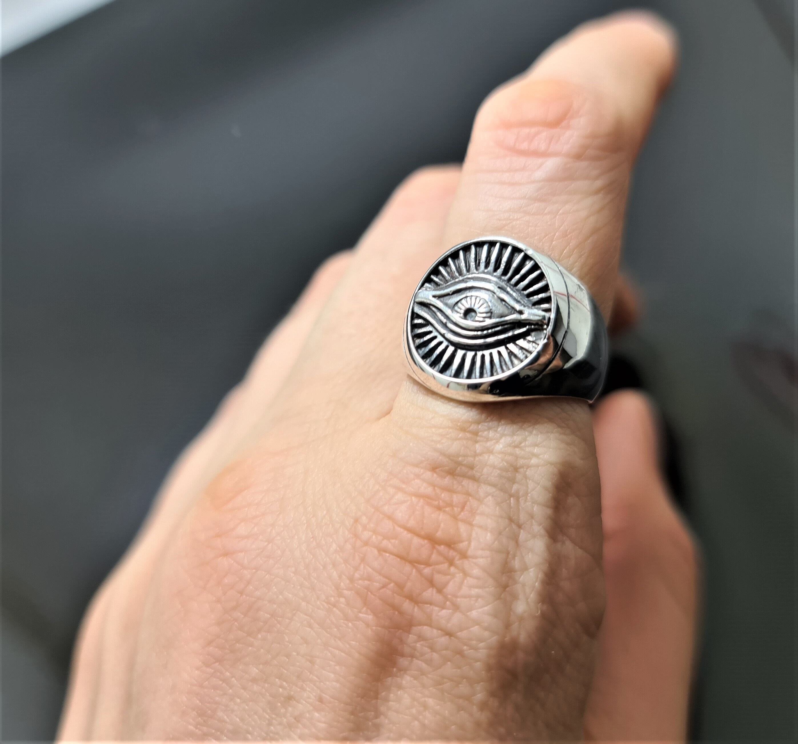 All Seeing Eye Ring STERLING SILVER 925 Eye of Providence | Etsy