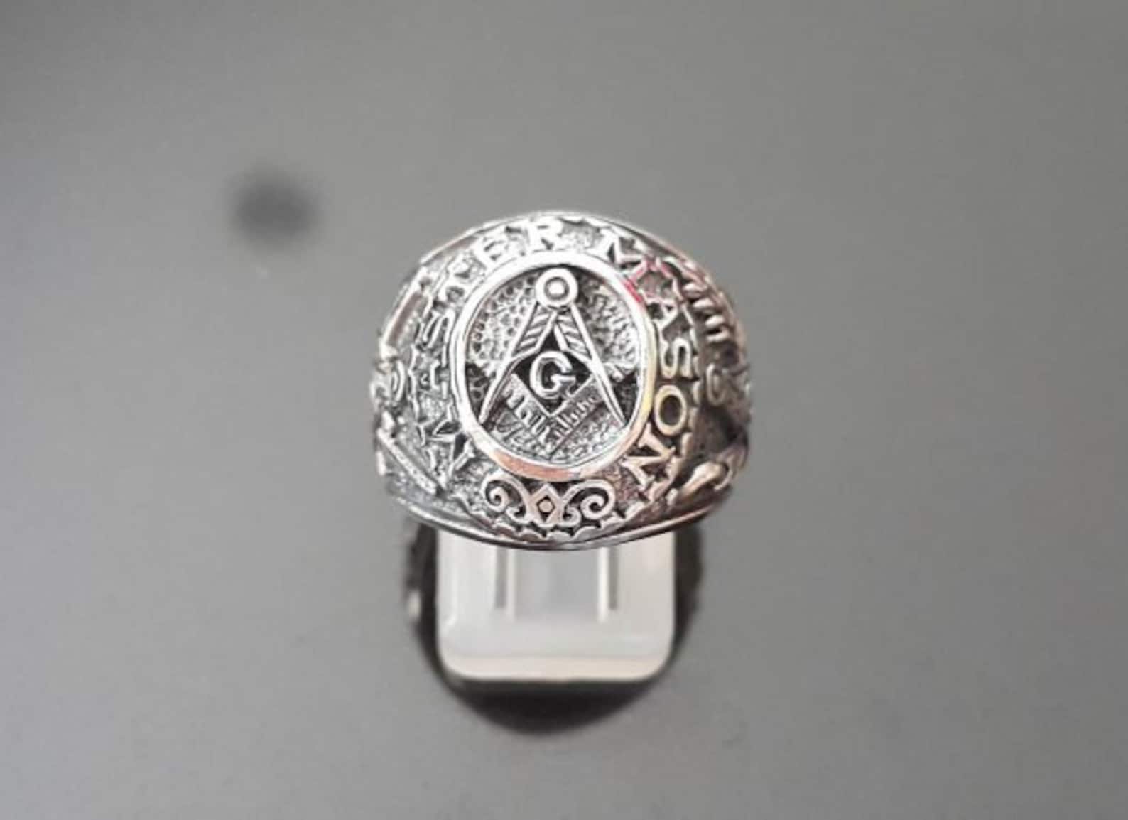 Masonic Ring Sterling Silver 925 MASTER MASON Masonic Sacred - Etsy