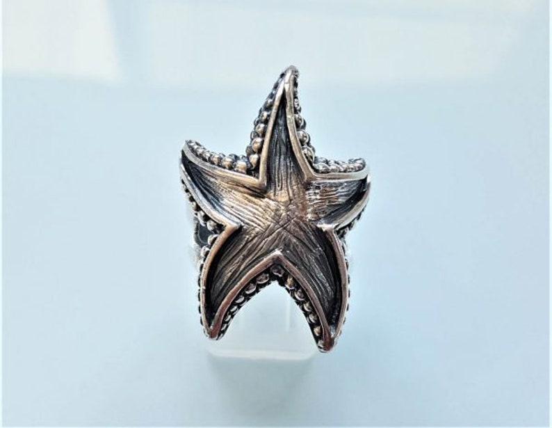 Starfish Sterling Silver 925 Ring Starfish Ocean Star Sea - Etsy