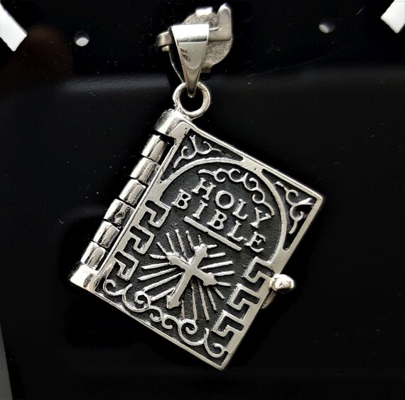 Holy Bible Locket Pendant Lords Prayer New Testament - Etsy