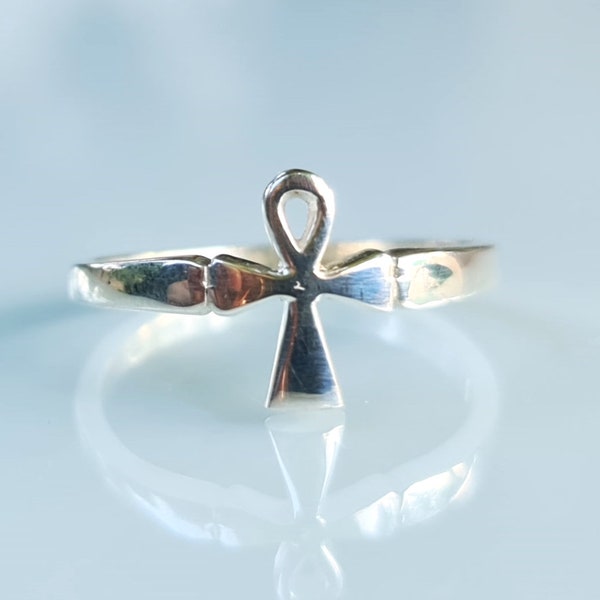 Sterling Ankh Ring - Etsy