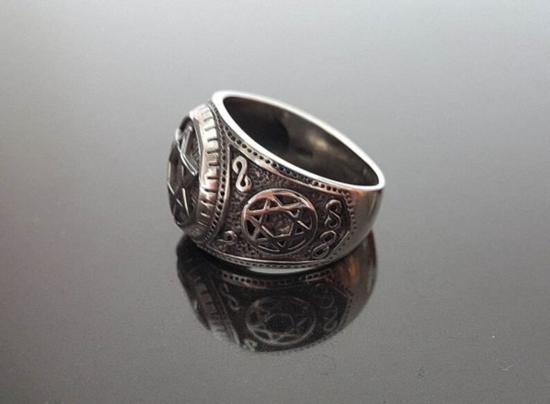 Star of David Ring 925 Sterling Silver Infinity Sacred Symbols - Etsy