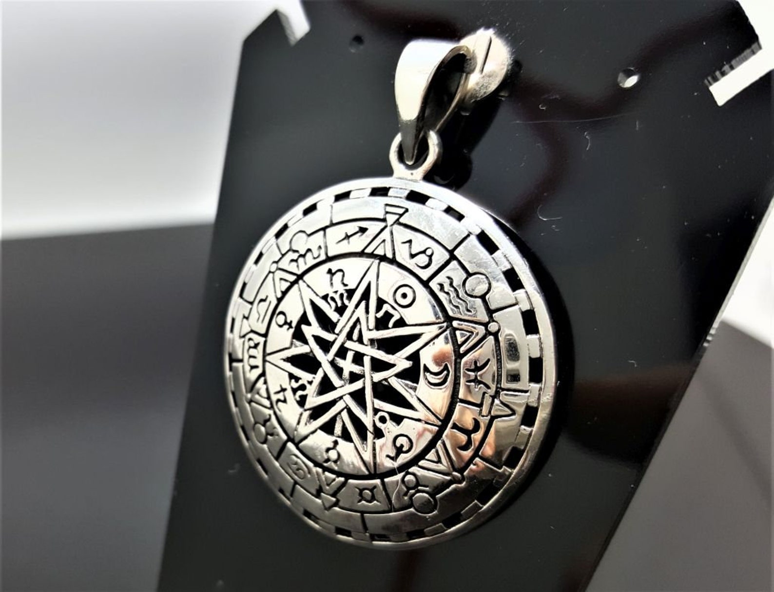 Occult Pendant STERLING SILVER 925 Zodiac Signs Planets - Etsy