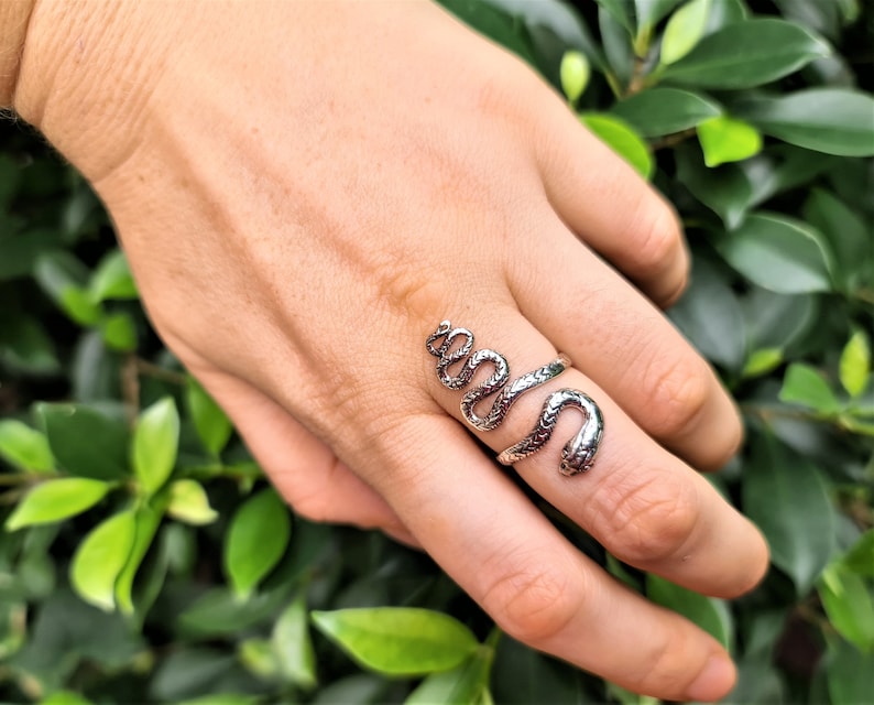Snake Ring 925 Sterling Silver Kundalini Swirl Occult Sacred - Etsy
