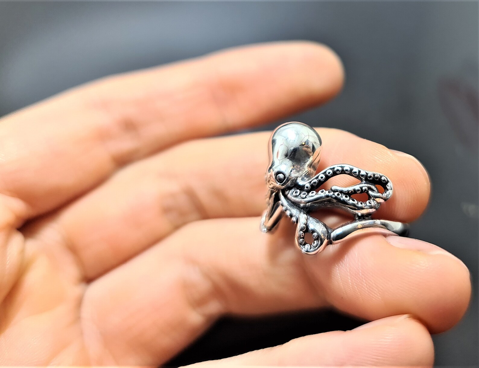 Octopus Ring 925 Sterling Silver OCTOPUS Ocean Sea Animal Good - Etsy