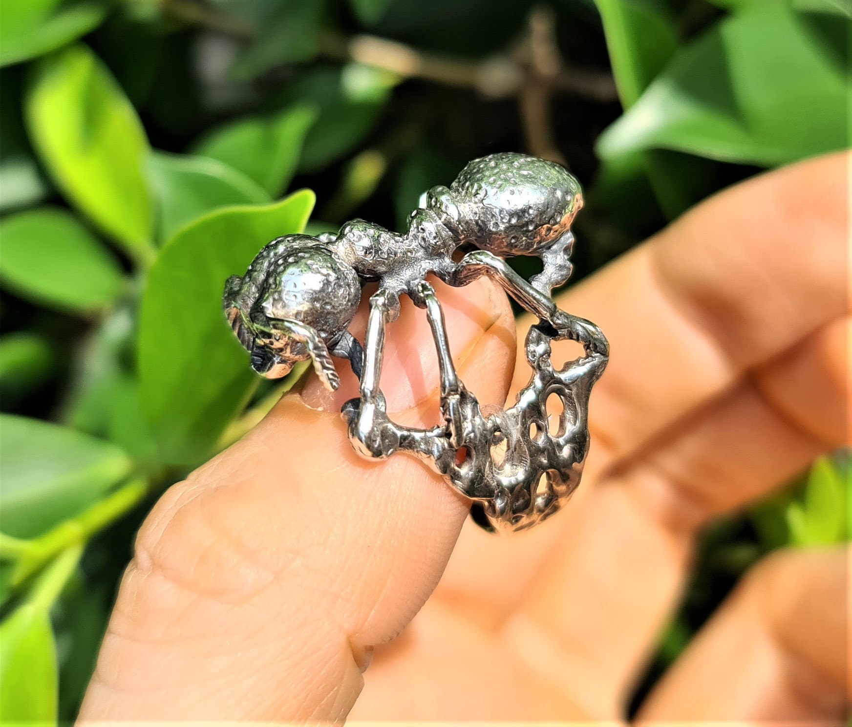 Ant Ring STERLING SILVER 925 Red Army Ant Insect Ring | Etsy