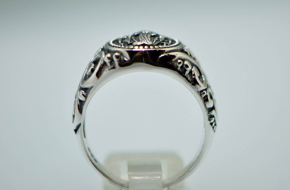 Mother Mary Ring 925 STERLING SILVER Holy Mary Crosses Signet - Etsy