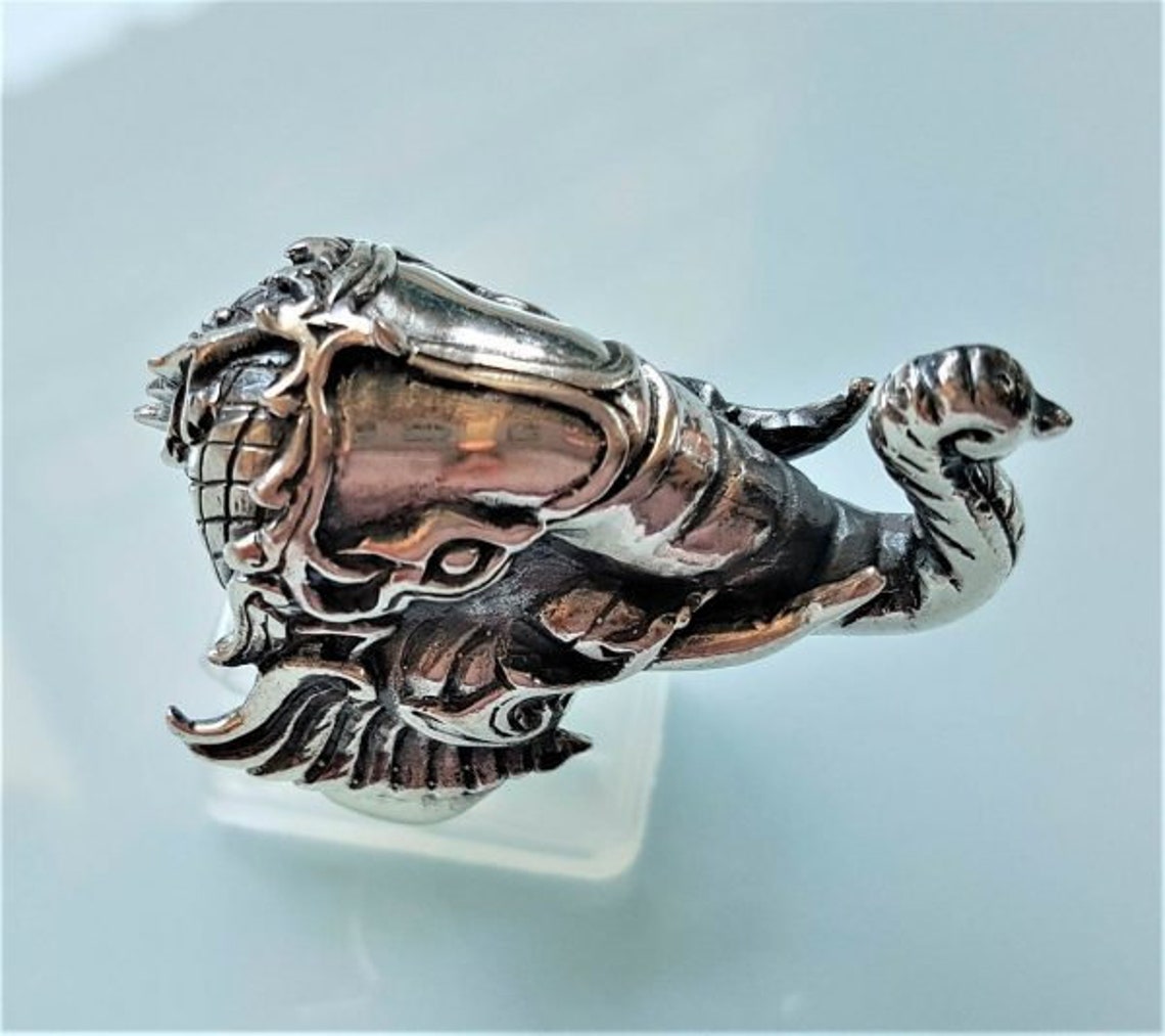Elephant Ring STERLING SILVER 925 Big Tusks Exclusive Unique - Etsy