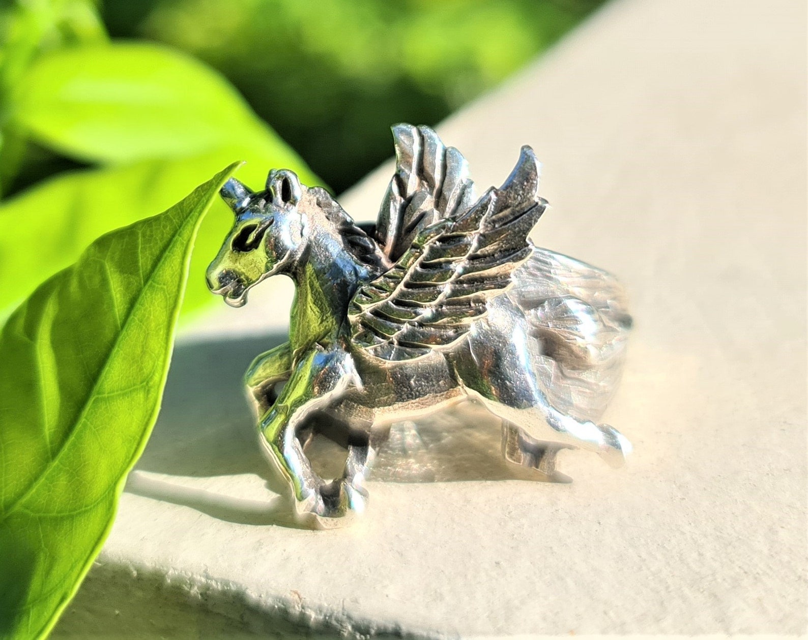 PEGASUS Ring STERLING SILVER 925 Unicorn Greek Mythology Wild - Etsy
