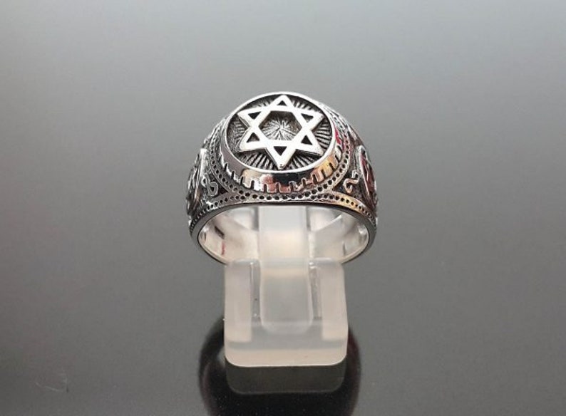 Star of David Ring 925 Sterling Silver Infinity Sacred Symbols - Etsy