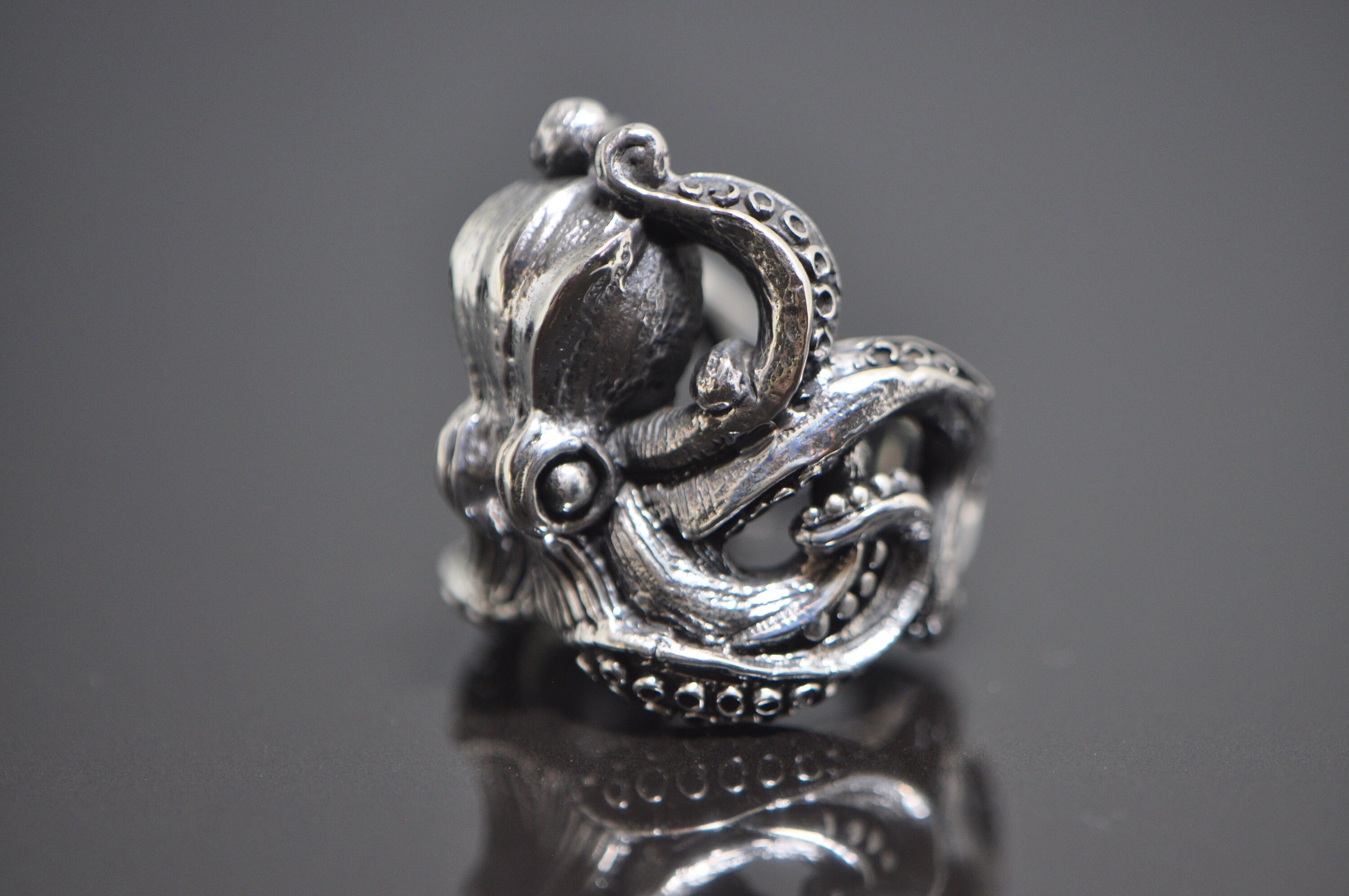 Massive OCTOPUS RING 925 Sterling Silver Ocean Sea Creature - Etsy