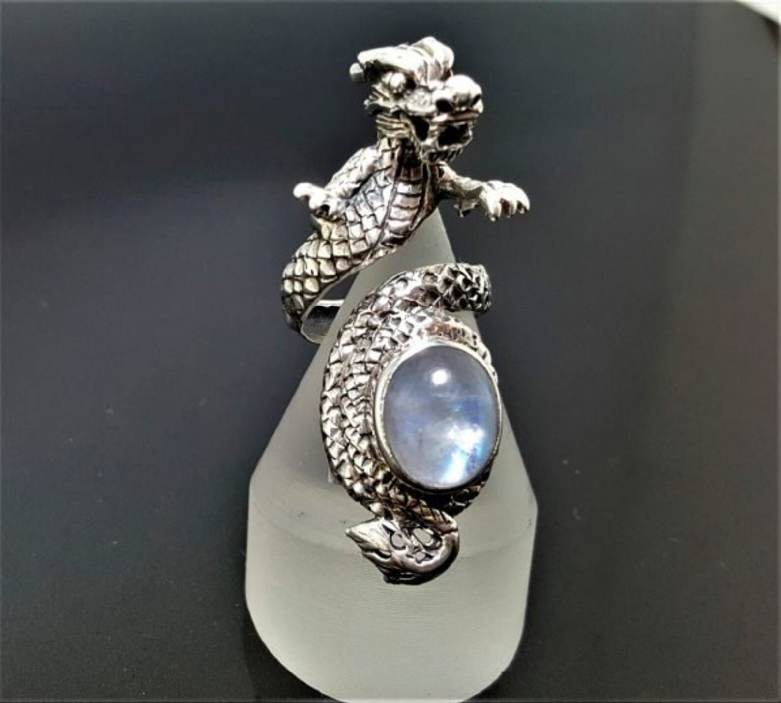 Dragon Ring 925 Sterling Silver Chinese Dragon Natural | Etsy