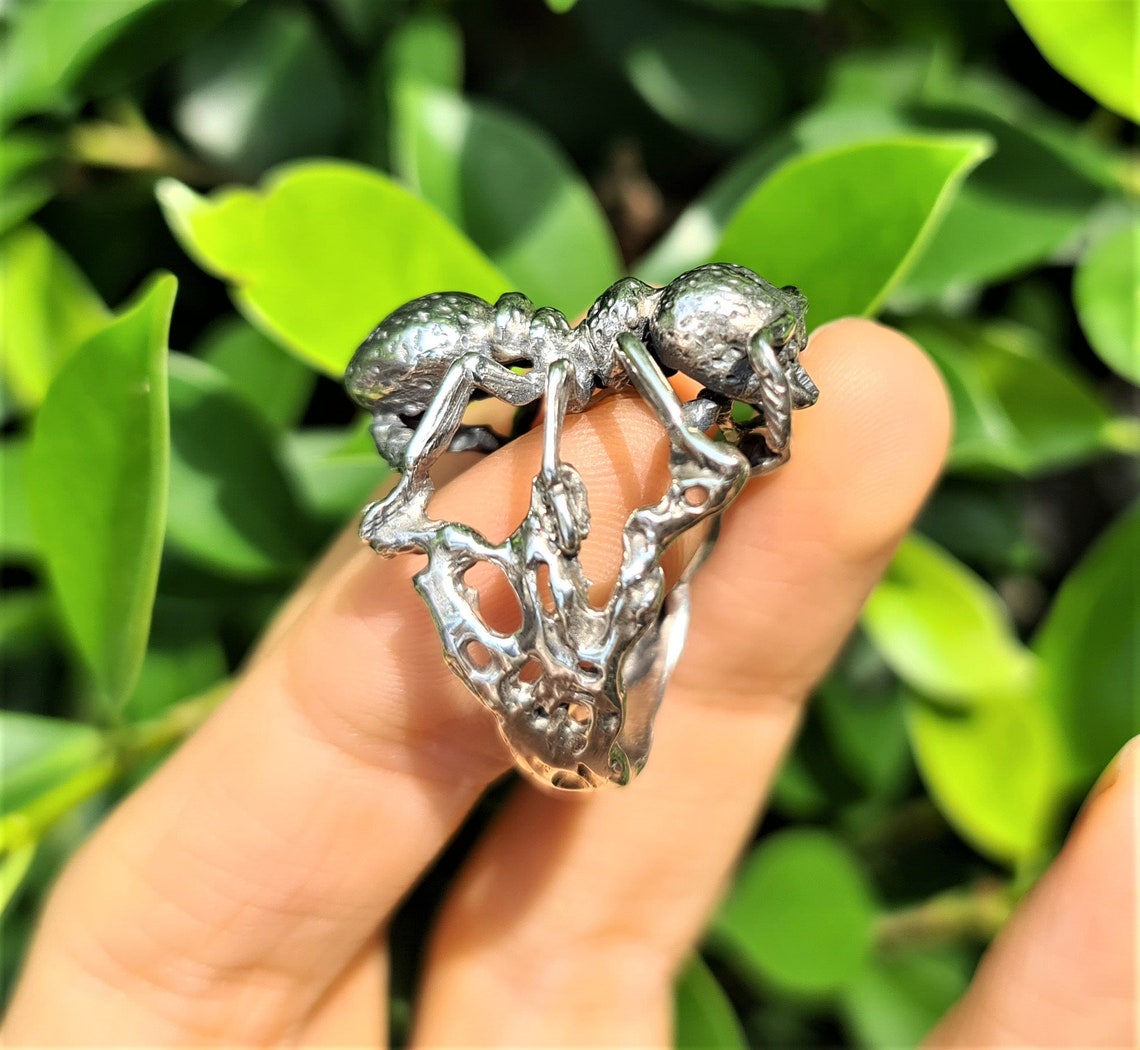 Ant Ring STERLING SILVER 925 Red Army Ant Insect Ring | Etsy