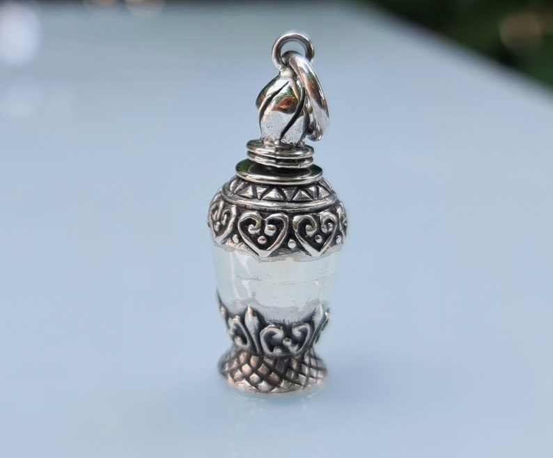 Perfume Bottle Pendant Sterling Silver 925 Locket Fragrance - Etsy