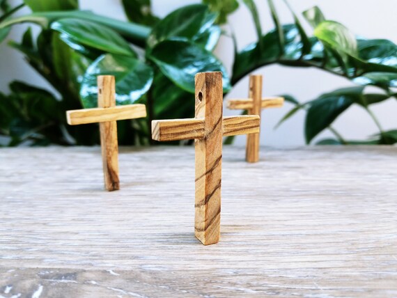 Wooden Pocket Cross Jewelry Pendant Olive Tree Cross | Etsy