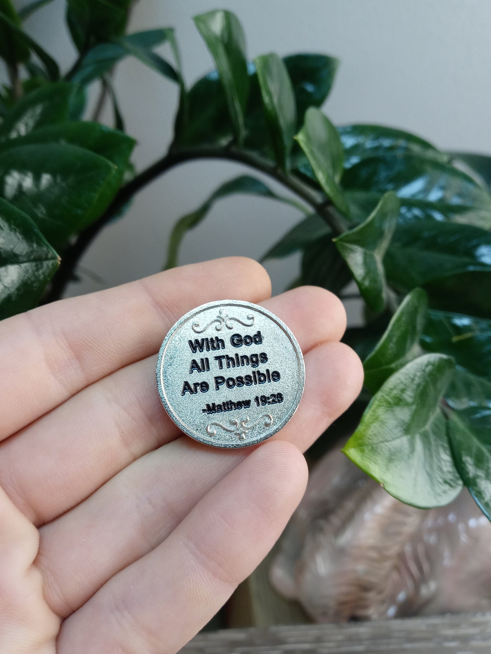 Ichthys Jesus Fish Coin Faith Coin Pocket Token Silver | Etsy