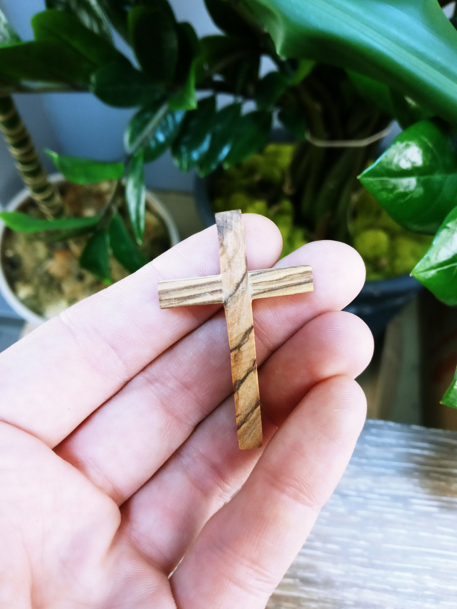 Wooden Pocket Cross Jewelry Pendant Olive Tree Cross | Etsy