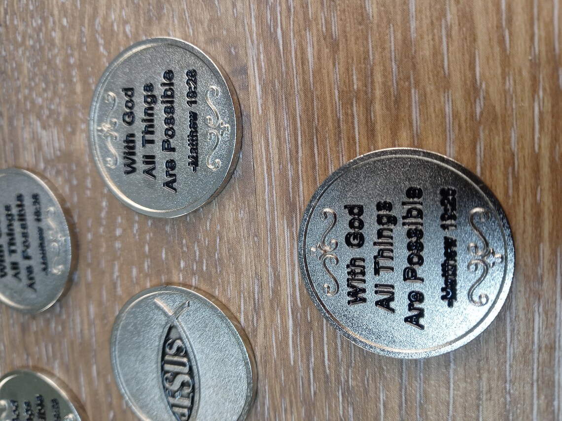 Ichthys Jesus Fish Coin Faith Coin Pocket Token Silver | Etsy