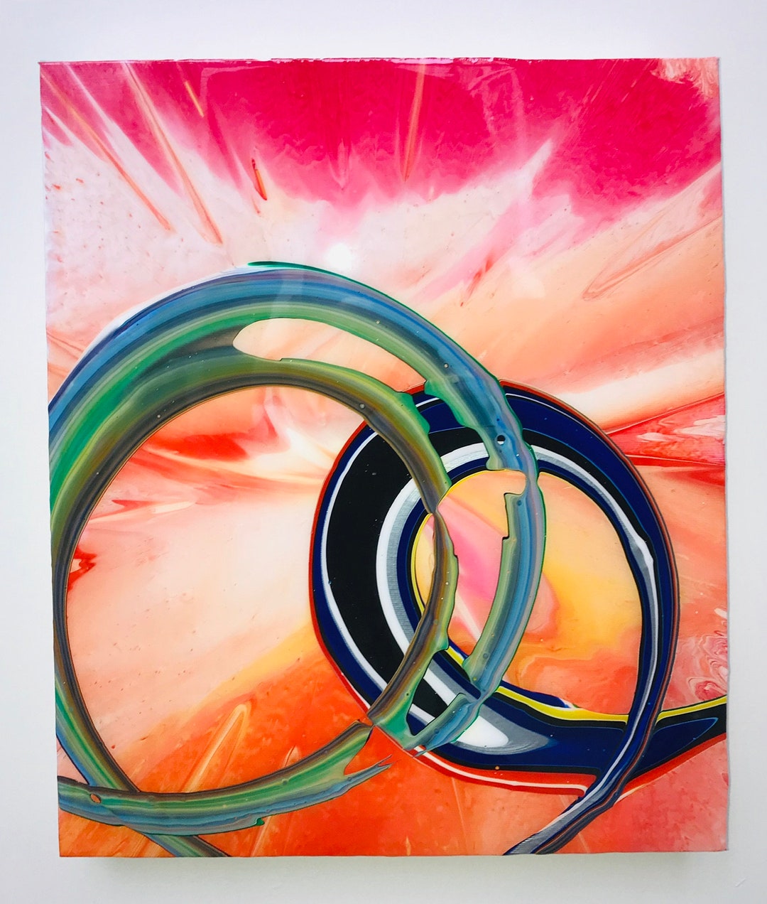 Acrylic Spin Art on Canvas Board - Etsy