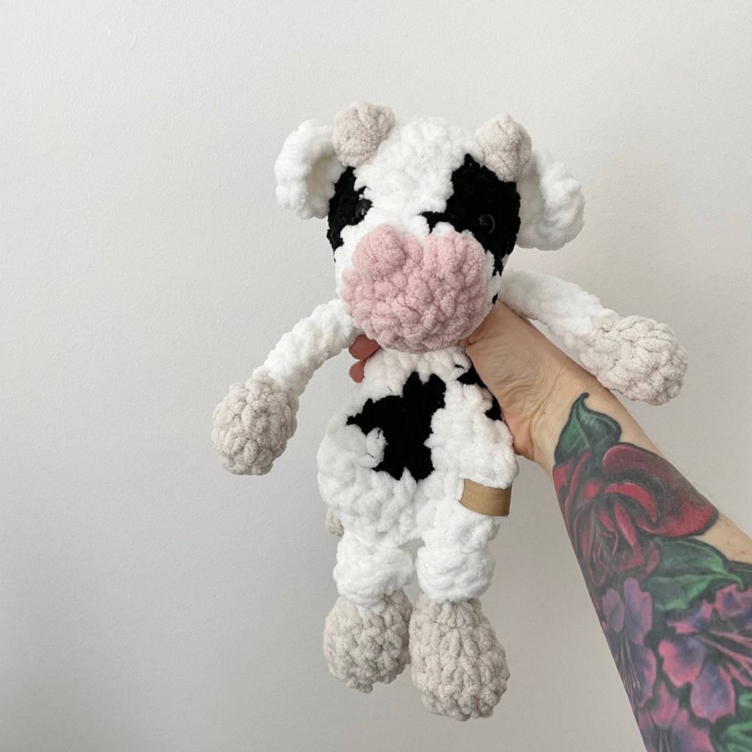 Cow Plushie Crochet, Baby Snuggle Toy, Cuddle Toy Plush Lovey, Cow ...