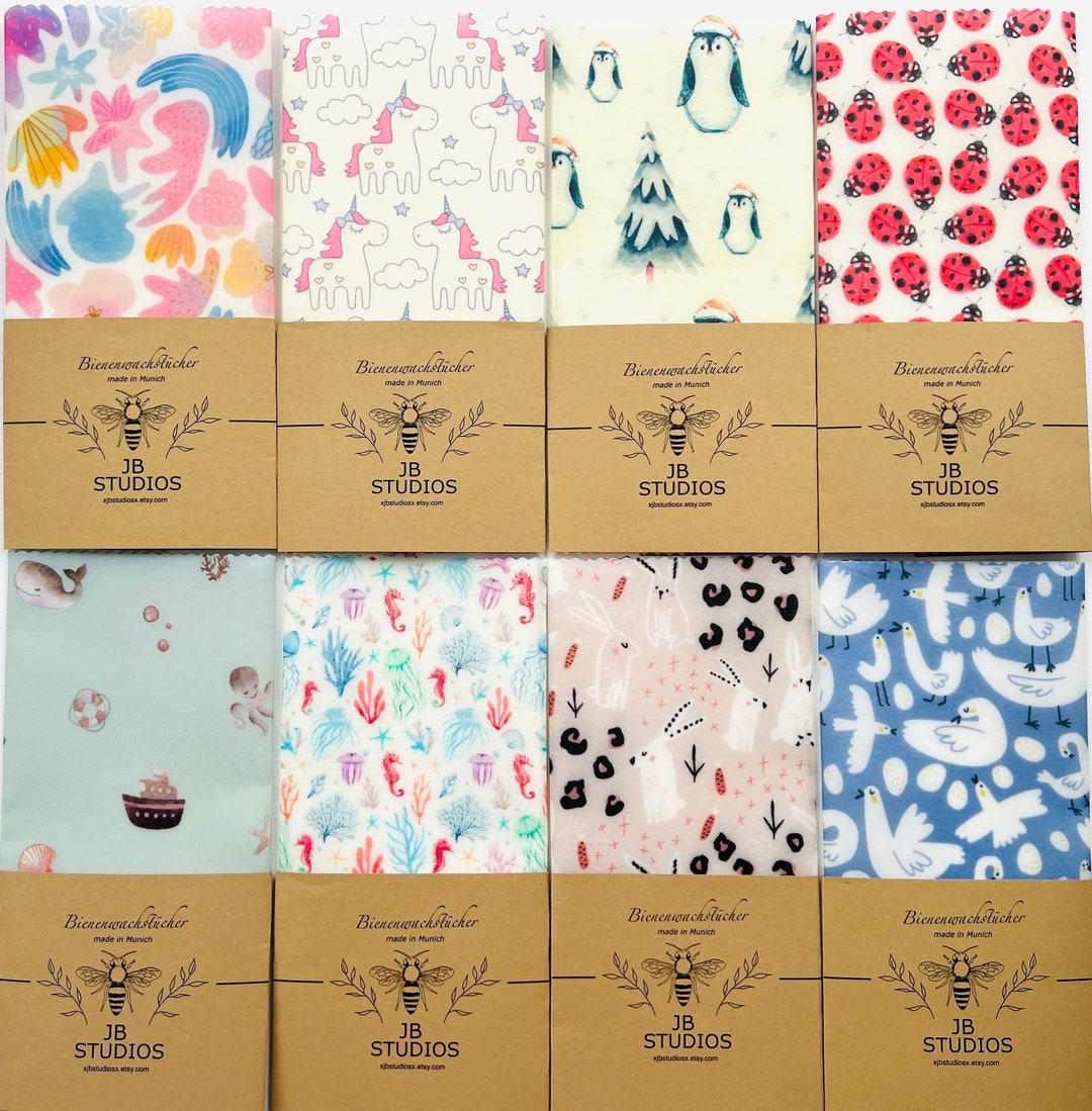 Organic Beeswax Cloth for Children, Kids, Children's Design Collection ...