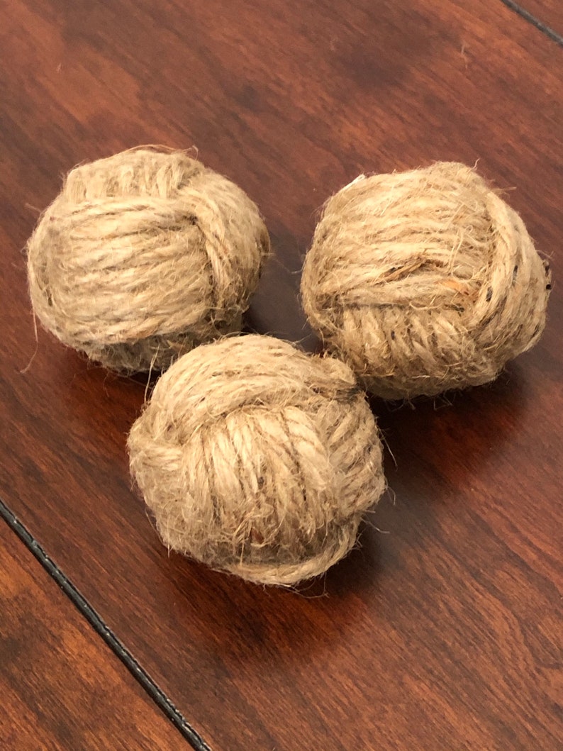 Jingle Bells Cat Toy Balls Cat Toy Jute Rope Balls set of - Etsy