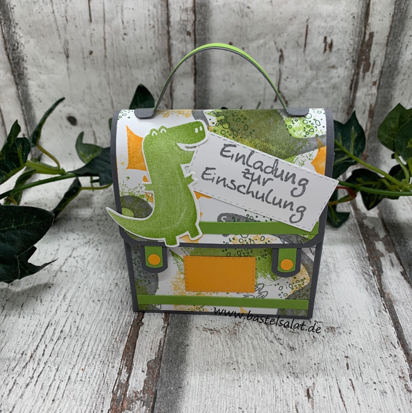 Einladung Einschulung Dino 3D Schulranzen - Etsy.de