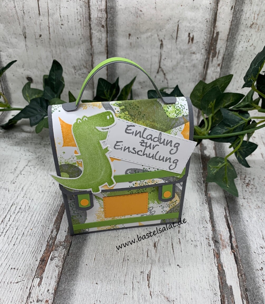 Einladung Einschulung Dino 3D Schulranzen - Etsy.de