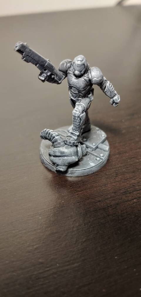 Doom Slayer 32mm Miniature With Scenic Base - Etsy
