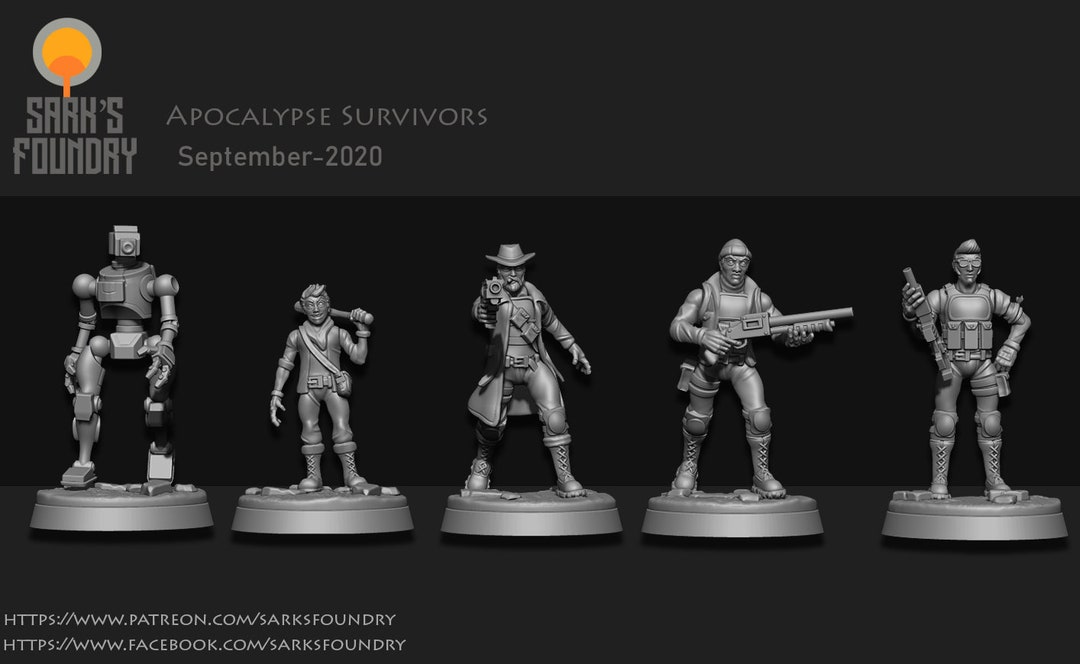 Post Apocalypse Survivor 32mm Miniatures and Scenery - Etsy