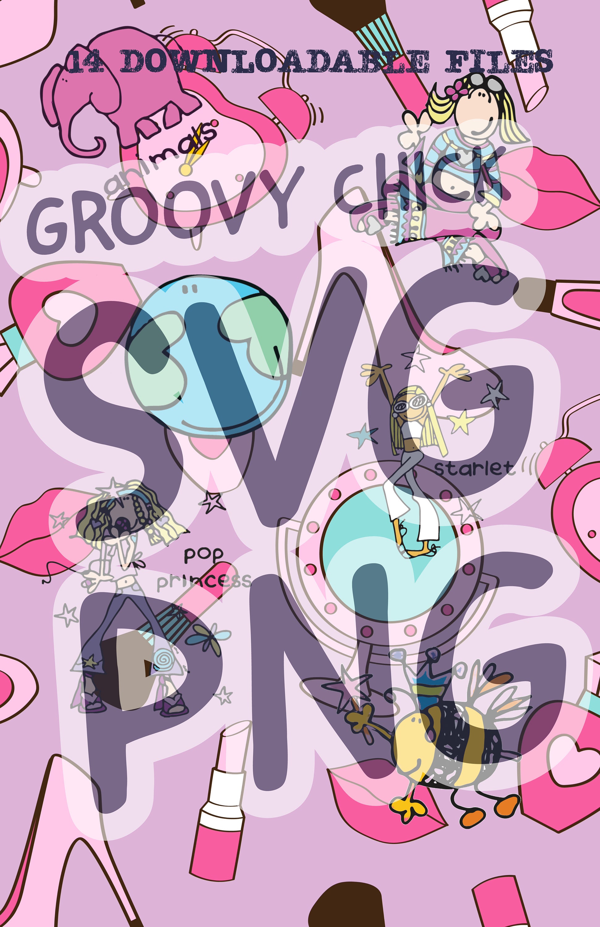 90's Groovy Chic SVG PNG Files - Etsy UK