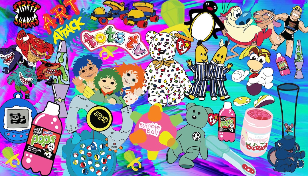 90's Nostalgia Wrap Print - Etsy