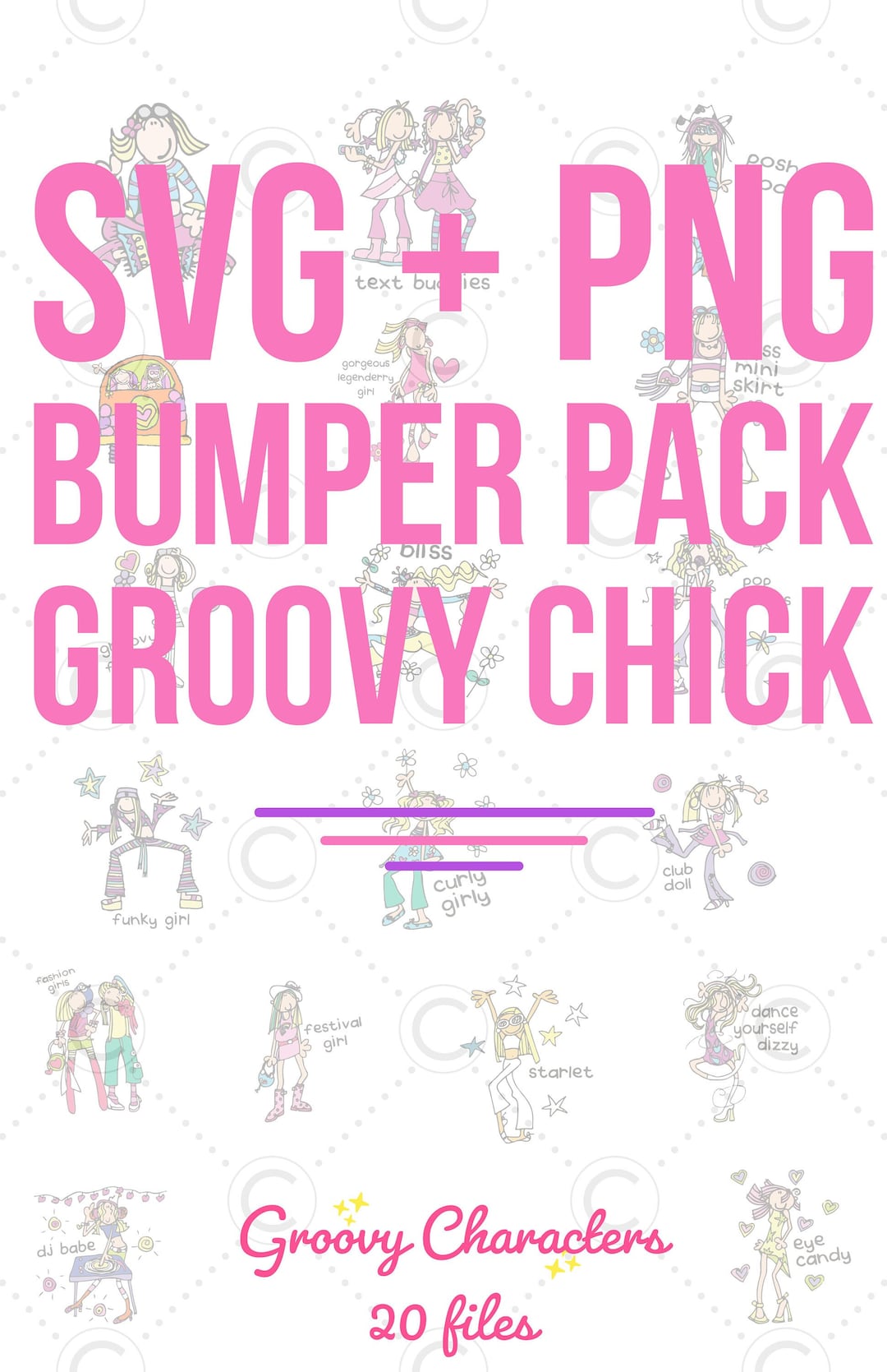 90's Groovy Chic Mega Bundle - Etsy