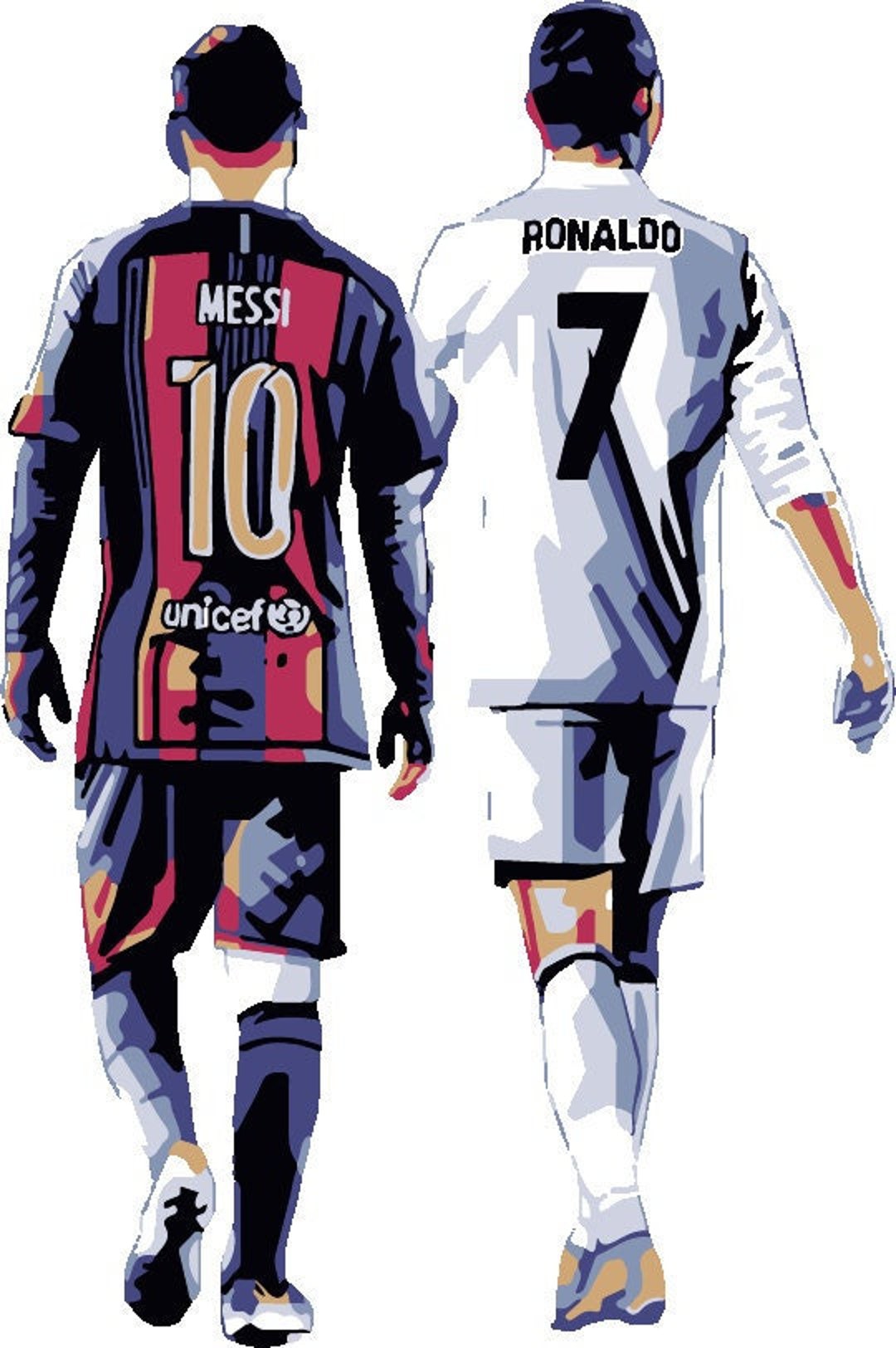 Messi and Ronaldo SVG/PNG - Etsy