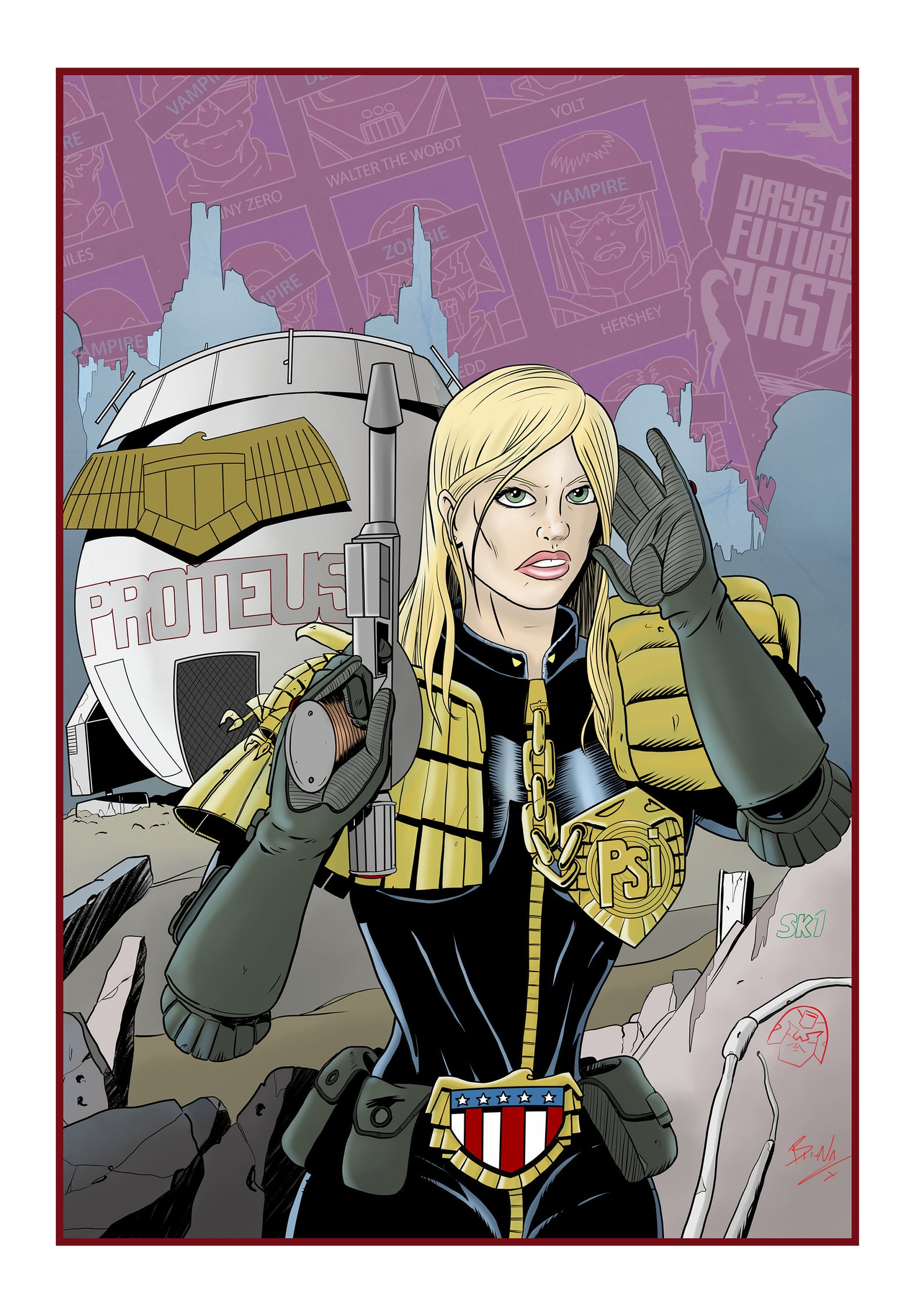 Judge Anderson 2000ad A3 Print - Etsy