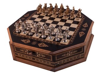 Wooden Chess Set Handmade Premium - Etsy