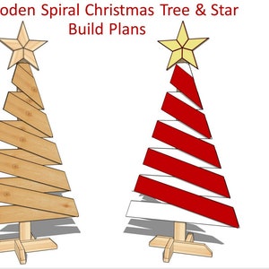 Spiral Christmas Tree and Star Combo Plans - Etsy