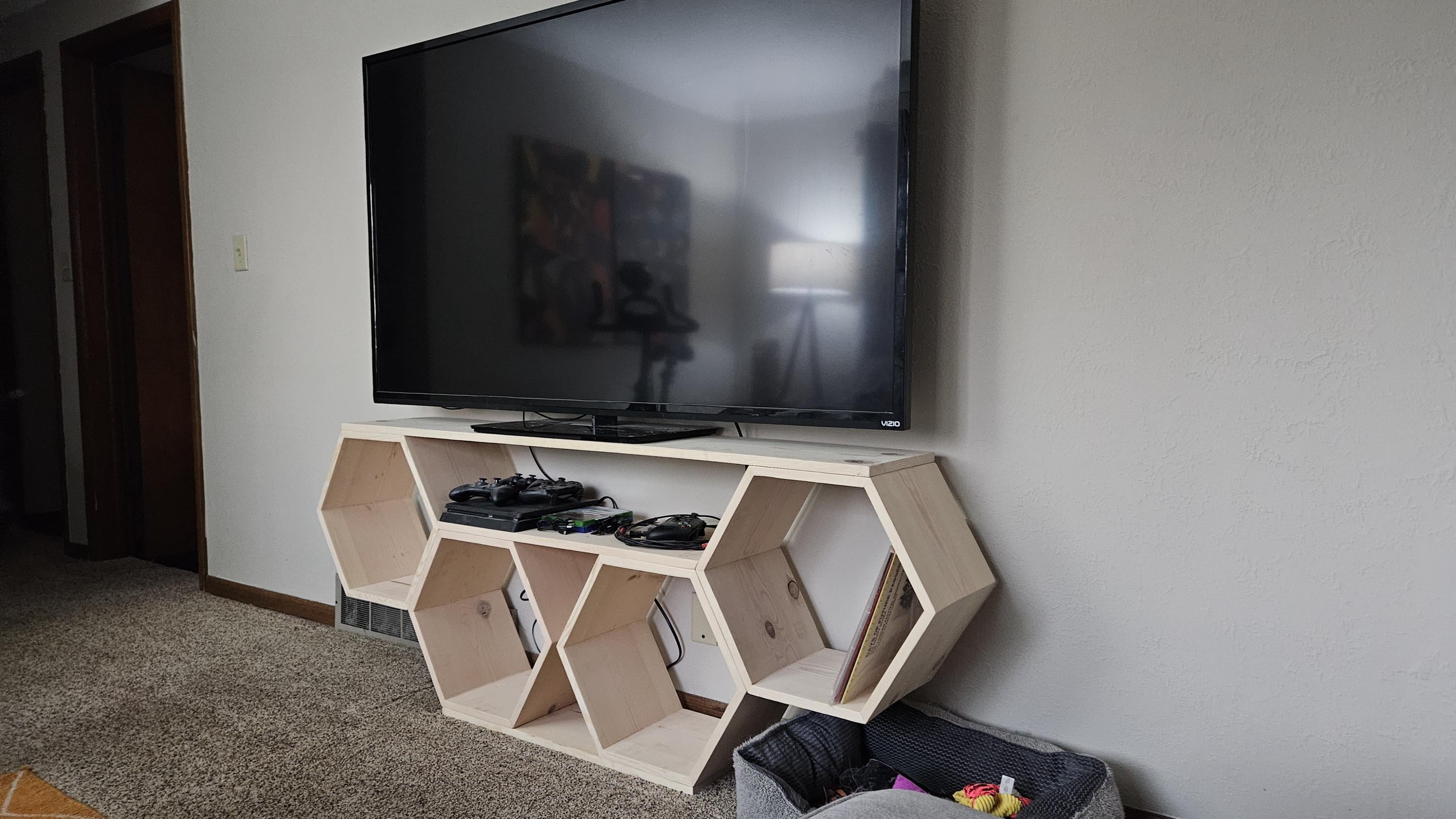 Digital Plans on How to Make A Hexagon Entertainment Stand - Etsy