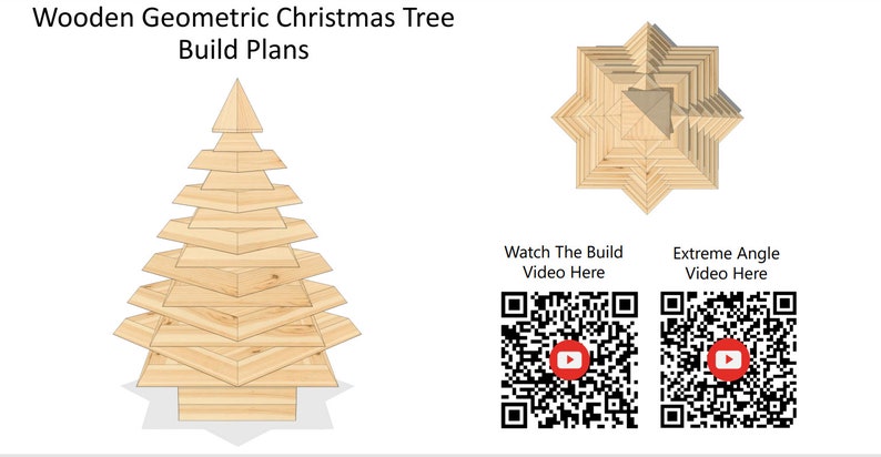 Plans to Make a Wooden Geometric Christmas Tree - Etsy