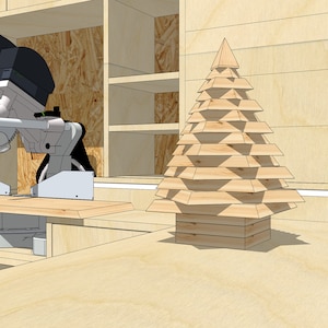 Plans to Make a Wooden Geometric Christmas Tree - Etsy