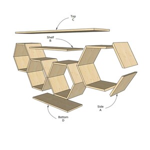 Digital Plans on How to Make A Hexagon Entertainment Stand - Etsy
