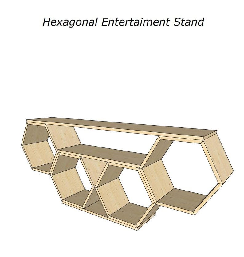Digital Plans on How to Make A Hexagon Entertainment Stand - Etsy