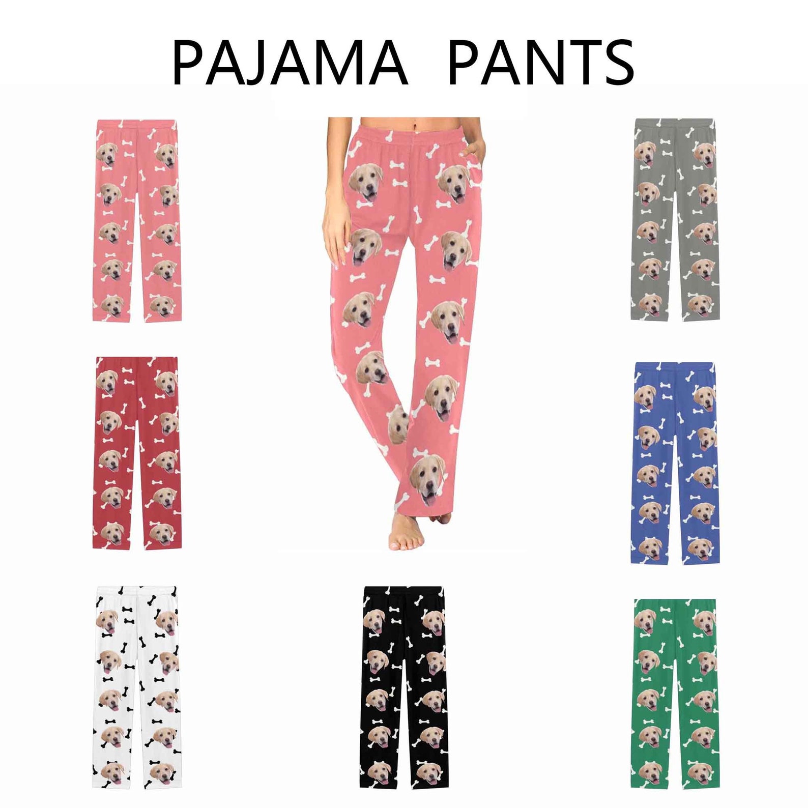 Personalized Dog Mom Pajamas With Custom Puppy Face Cute - Etsy